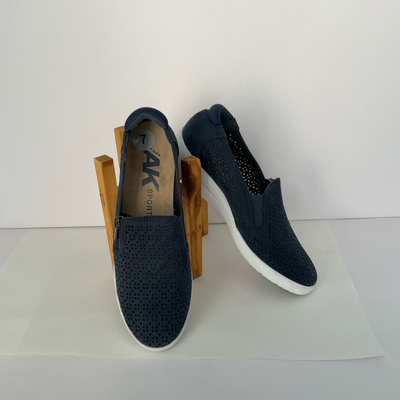 Anne Klein | Shoes | Anne Klein Ak Sport Yvette Navy Slipon Sneakers ...